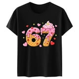 Adeawade Girls Tops O Neck Blouse Cartoon Prints T Shirt Short Sleeve ...