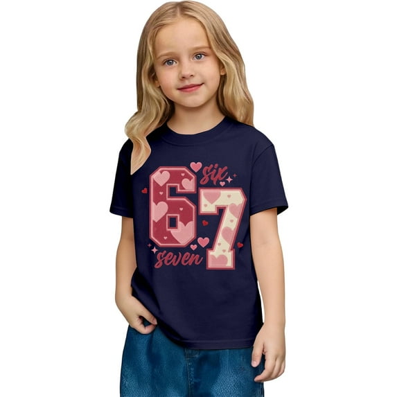 Adeawade Girls Tops O Neck Blouse Cartoon Prints T Shirt Short Sleeve ...