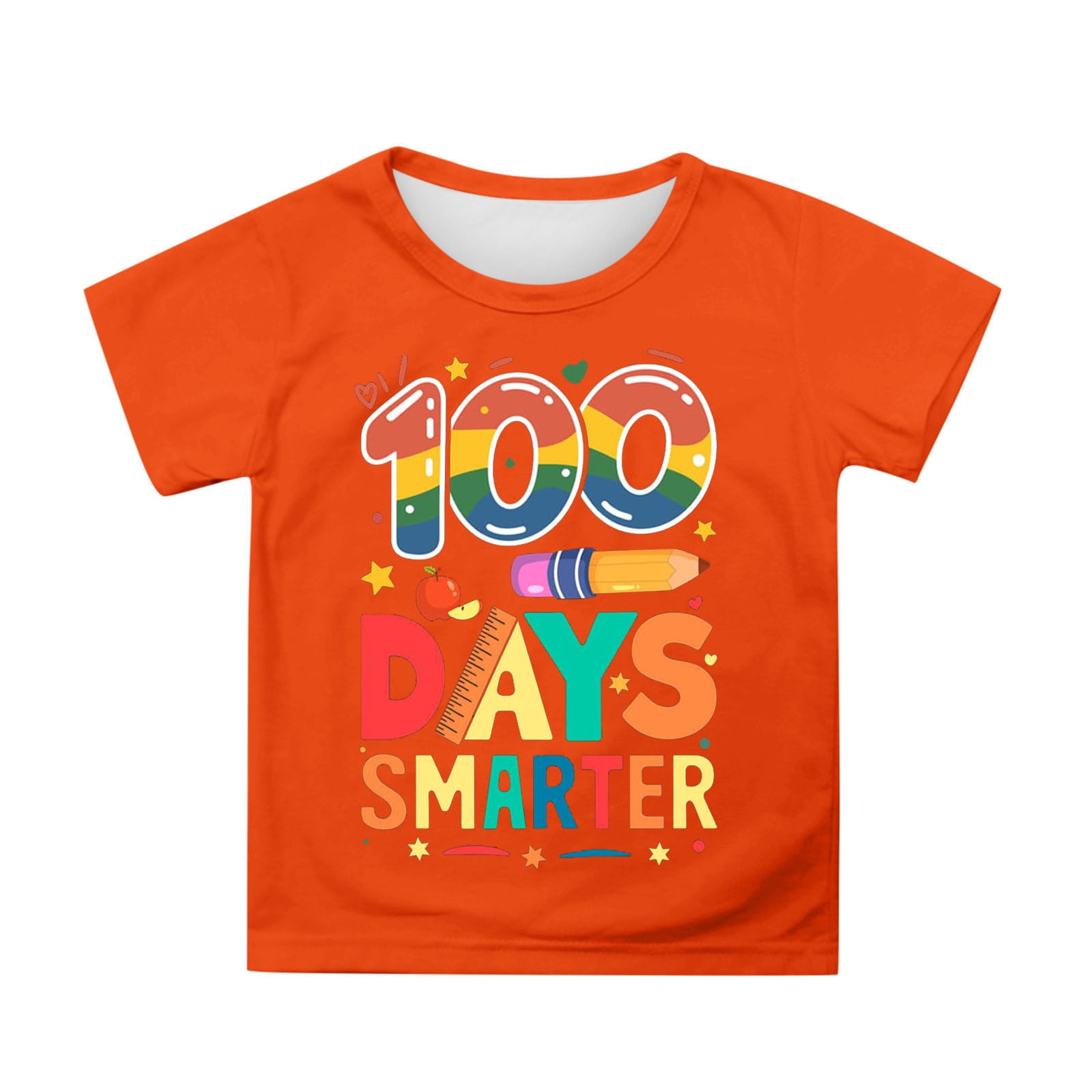 Adeawade Girls Tops Short Sleeve Blouse Cartoon Prints Crewneck T Shirt ...