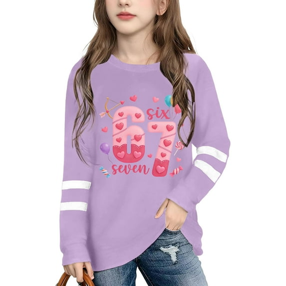 Adeawade Girls Tops Short Sleeve Tee Graphic Print Colorful Blouses And ...