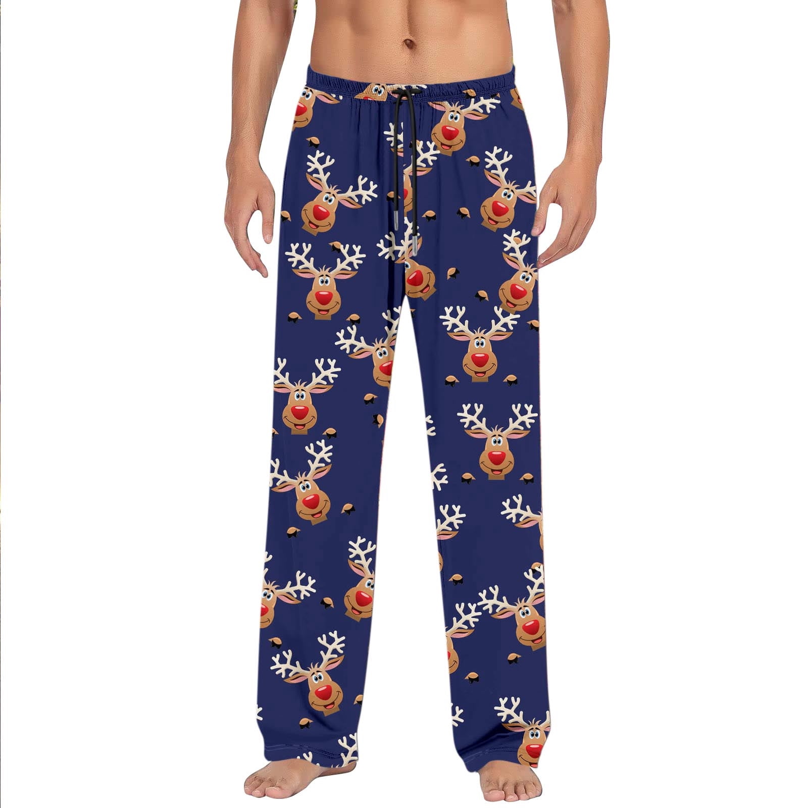 Adeawade Mens Christmas Pants Xmas Pajamas Sleepwear Pants New Years Pj ...