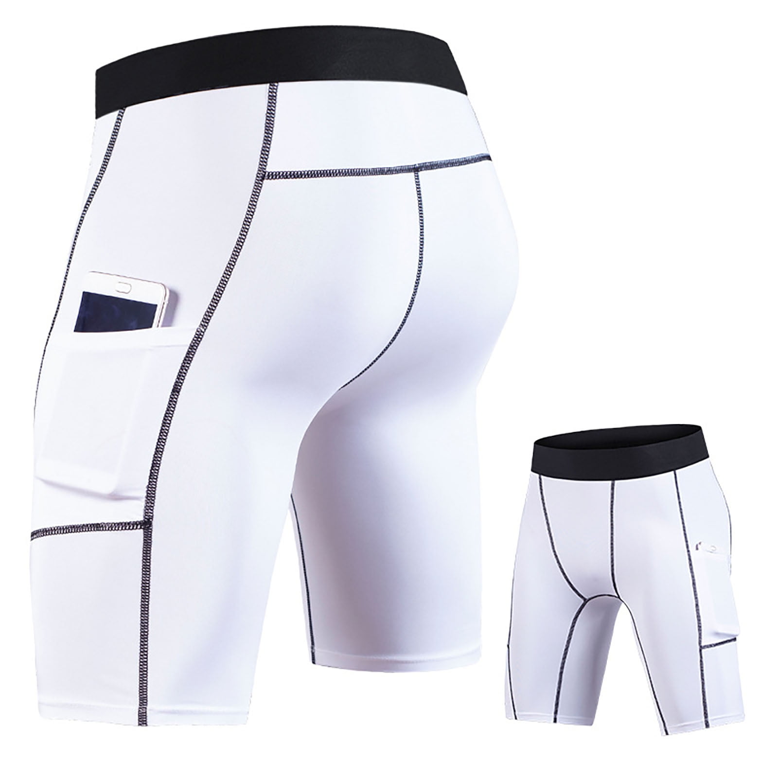 Adeawade Mens Sports Fitness Quick Drying Training Tight Pocket ...