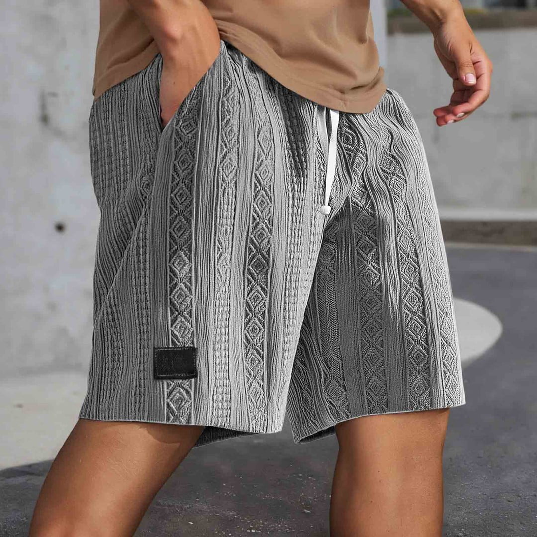 Adeawade Mens Summer Elastic Waist Drawstring Short Baggy Slacks With ...