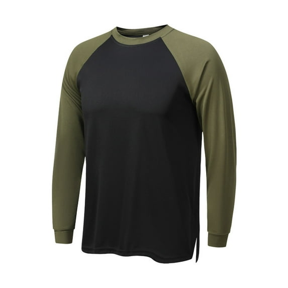 Adeawade Mens Winter Tops Long Sleeve Men'S Color Blocked Sports T ...