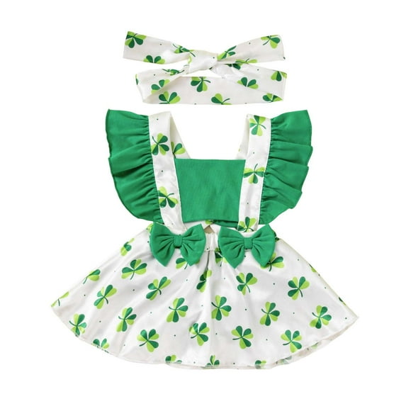 Adeawade Newborn Clothes For Girls Round Neck St Patricks Day Outfit ...