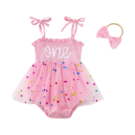 Adeawade Onesies For Girls 6-12 Months O neck Elegant Sleeveless Lace ...