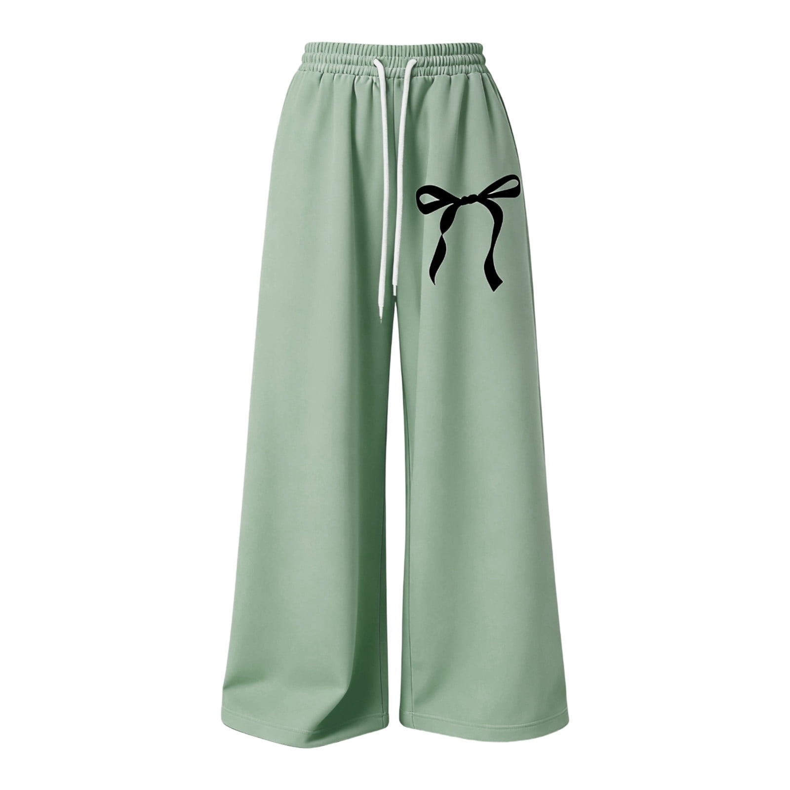 Adeawade Spring Pants For Teen Girls Bowknot Baggy Sweatpants Straight ...