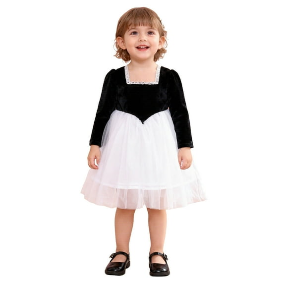 Adeawade Summer Dress For Girls 2-3 Years Crewneck Velvet And Dress ...