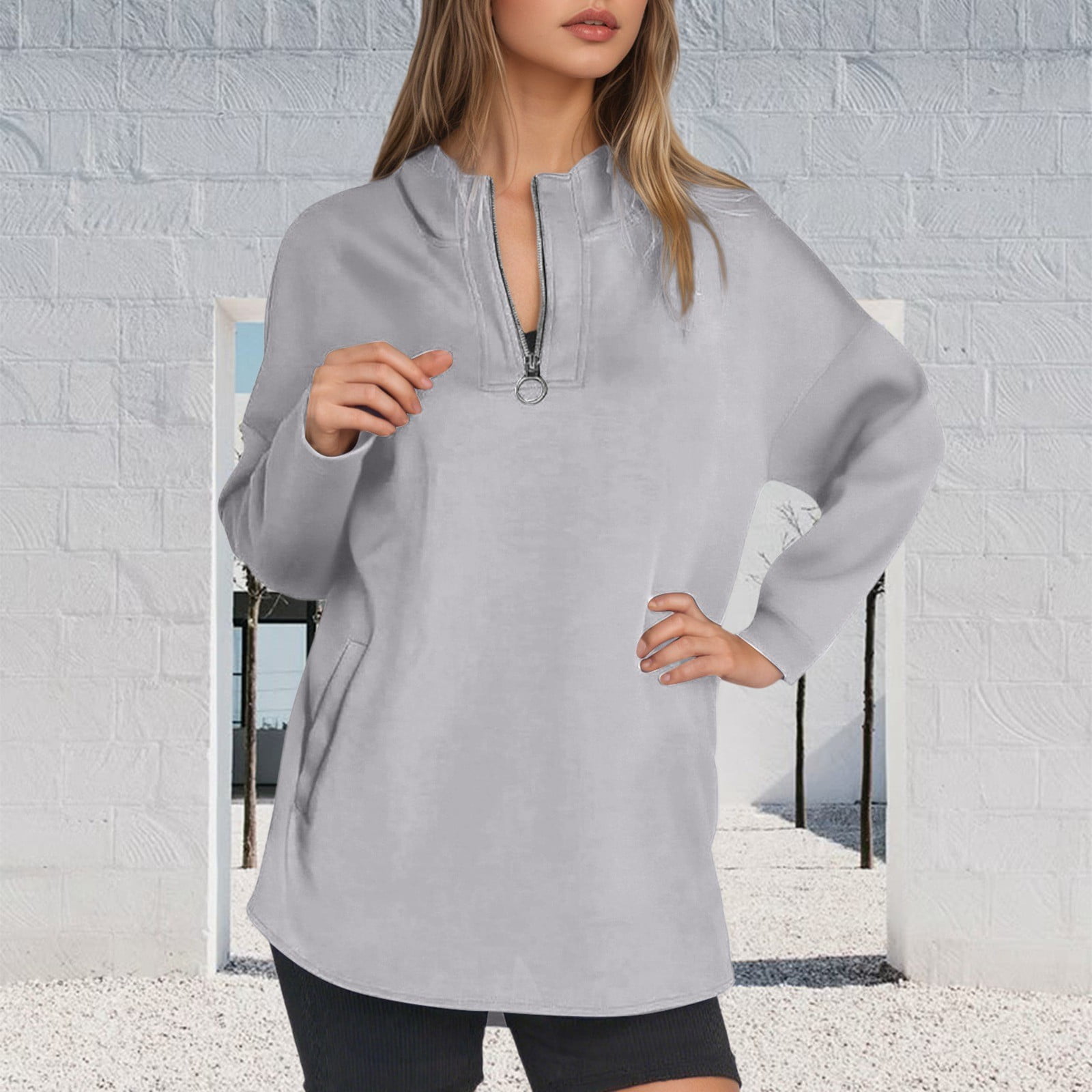 Adeawade Sweatshirt For Women Long Sleeve Sweatshirt Women’S Fall/Half ...
