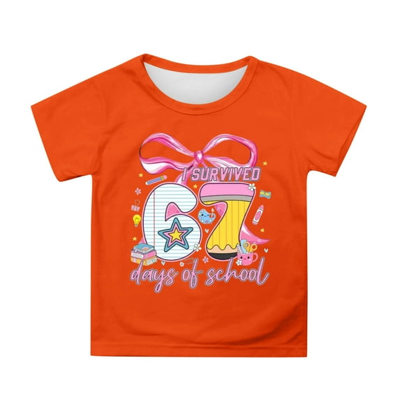 Adeawade Teen Boy Tops Short Sleeve T Shirts Round Neck Blouse Letter ...