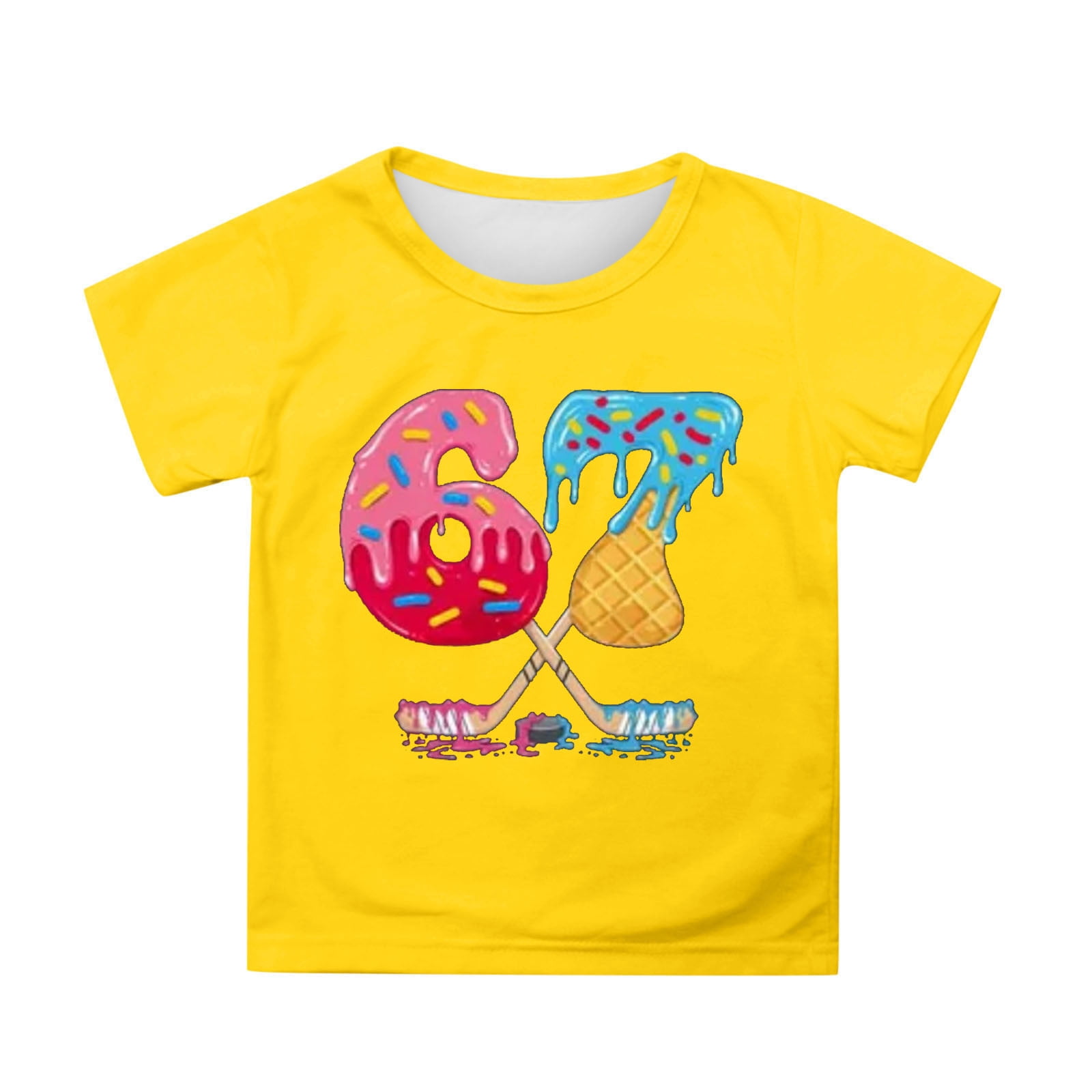 Adeawade Teen Boys Tops O Neck Blouse Short Sleeve Tee Number Print T ...