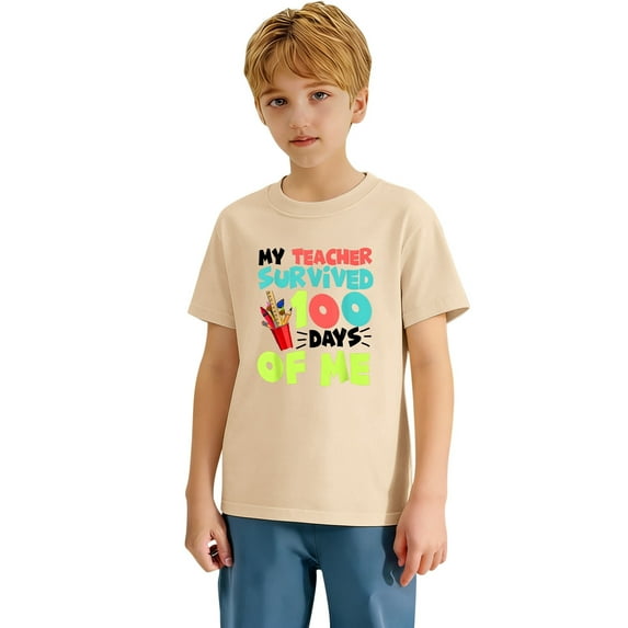 Adeawade Teen Boys Tops O Neck Blouse Short Sleeve Tee Solid Color ...