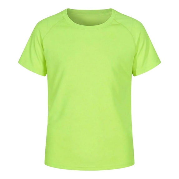 Adeawade Teen Boys Tops Round Neck Blouse Short Sleeve Tee Solid Color ...