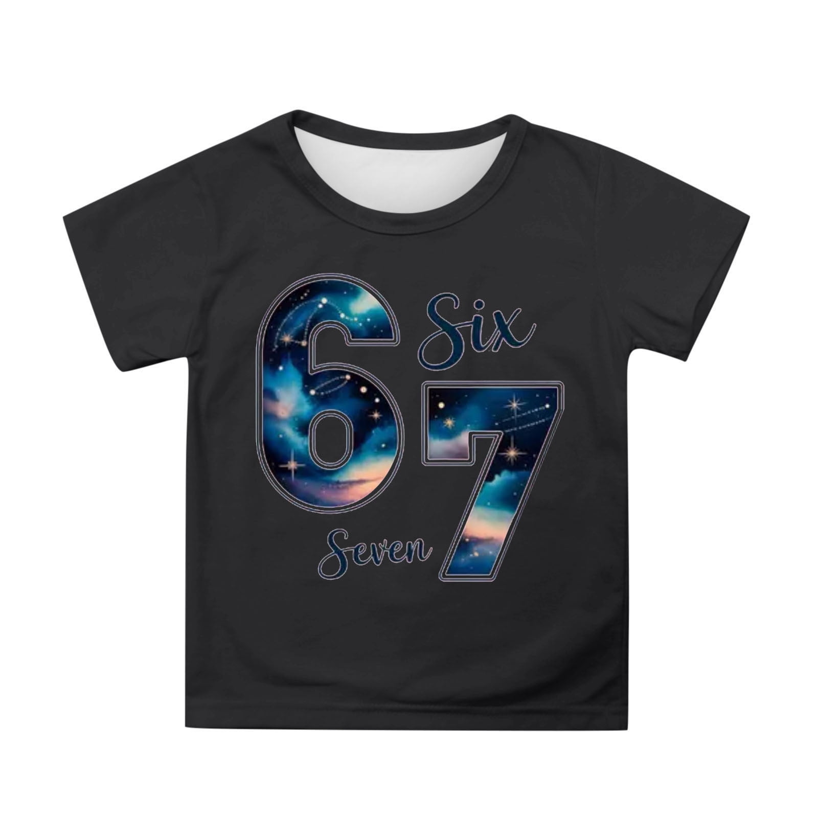 Adeawade Teen Boys Tops Short Sleeve Blouse Crewneck Tee Number Print T ...