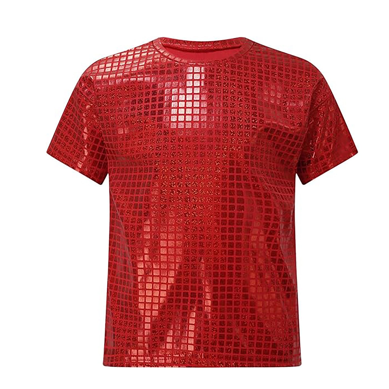 Adeawade Teen Boys Tops Short Sleeve Tee O Neck Blouse Sequin T Shirts ...