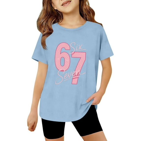 Adeawade Teen Clothes For Girls Short Sleeve Blouse Cartoon Prints ...