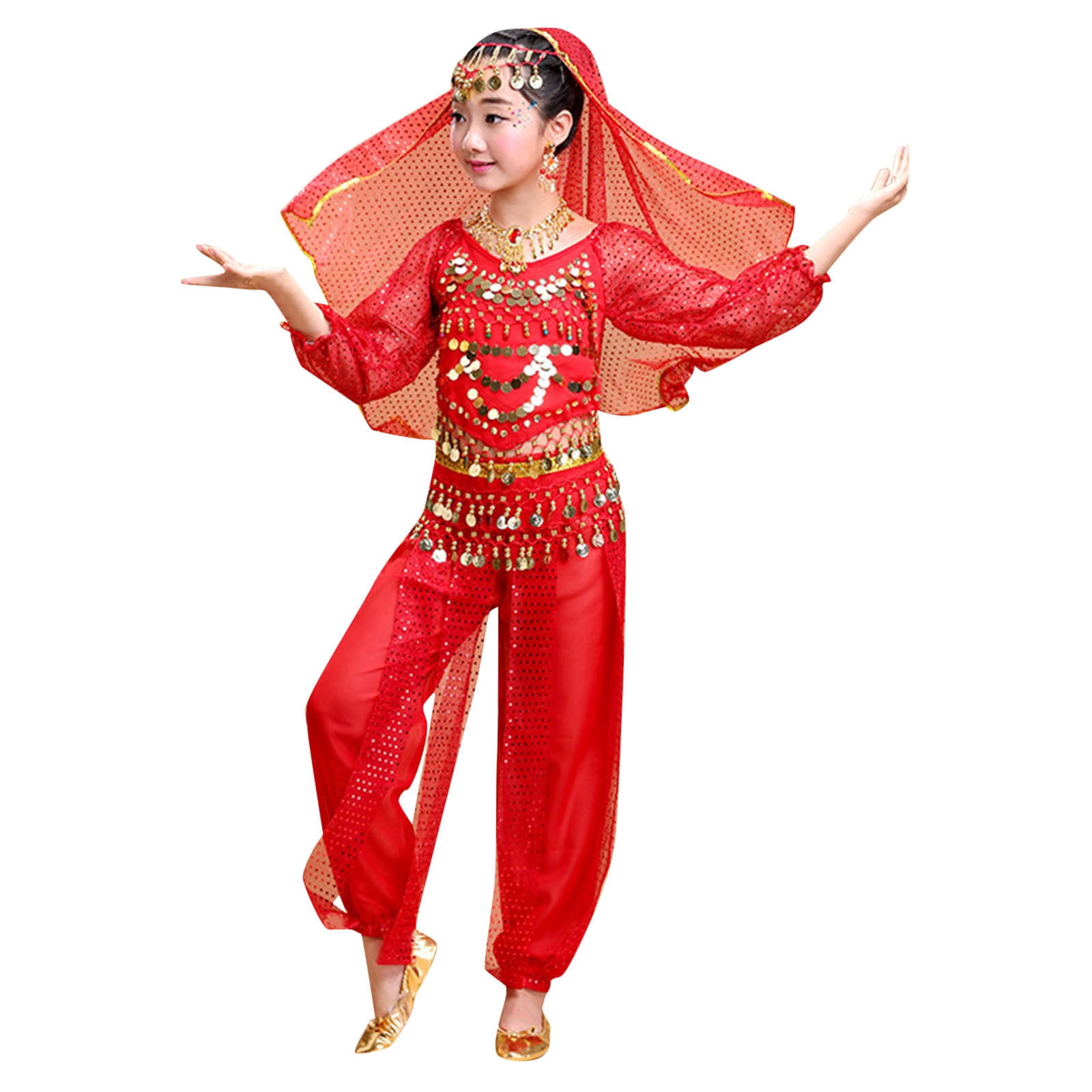 Adeawade Teen Girl Outfits Kid Belly Dance Hallomas Performance Sets ...