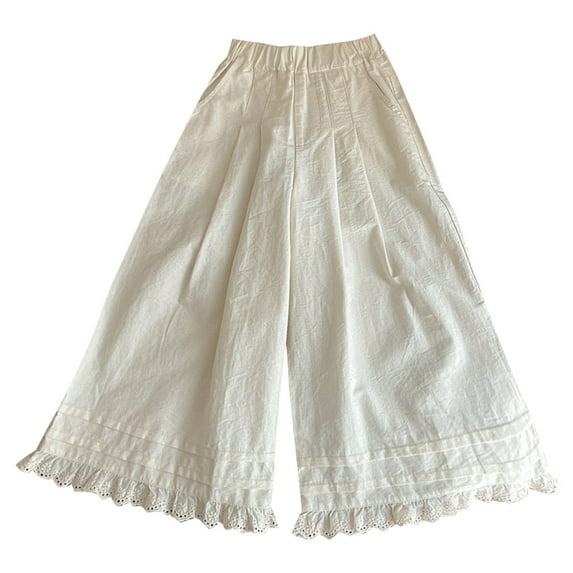 Adeawade Teen Girls Pants Floral Lace Wide Leg Palazzo Holiday Outfit ...