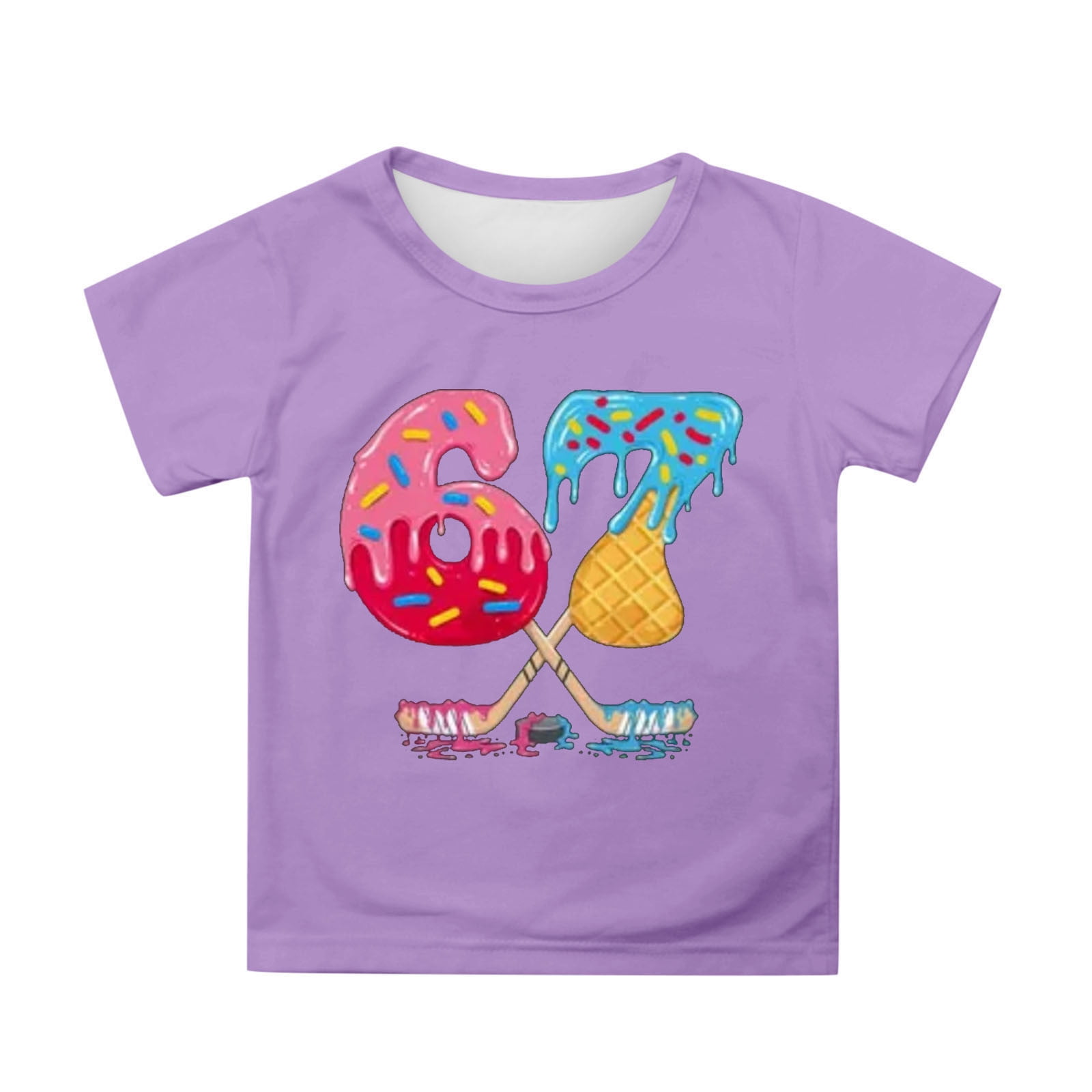 Adeawade Teen Tops For Boy O Neck Blouse Short Sleeve Tee Number Print ...