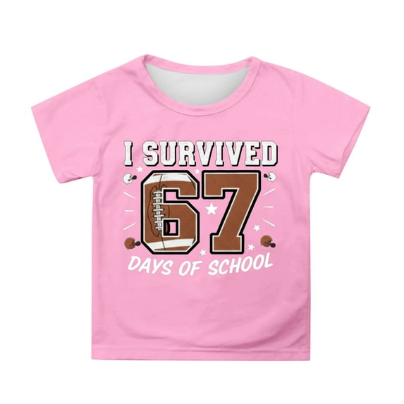 Adeawade Teen Tops For Boys Round Neck Blouse Short Sleeve Tee Back To ...