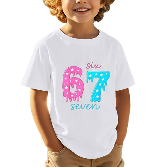 Adeawade Toddler Boy Tops Crewneck T Shirts Short Sleeve Blouse Number ...