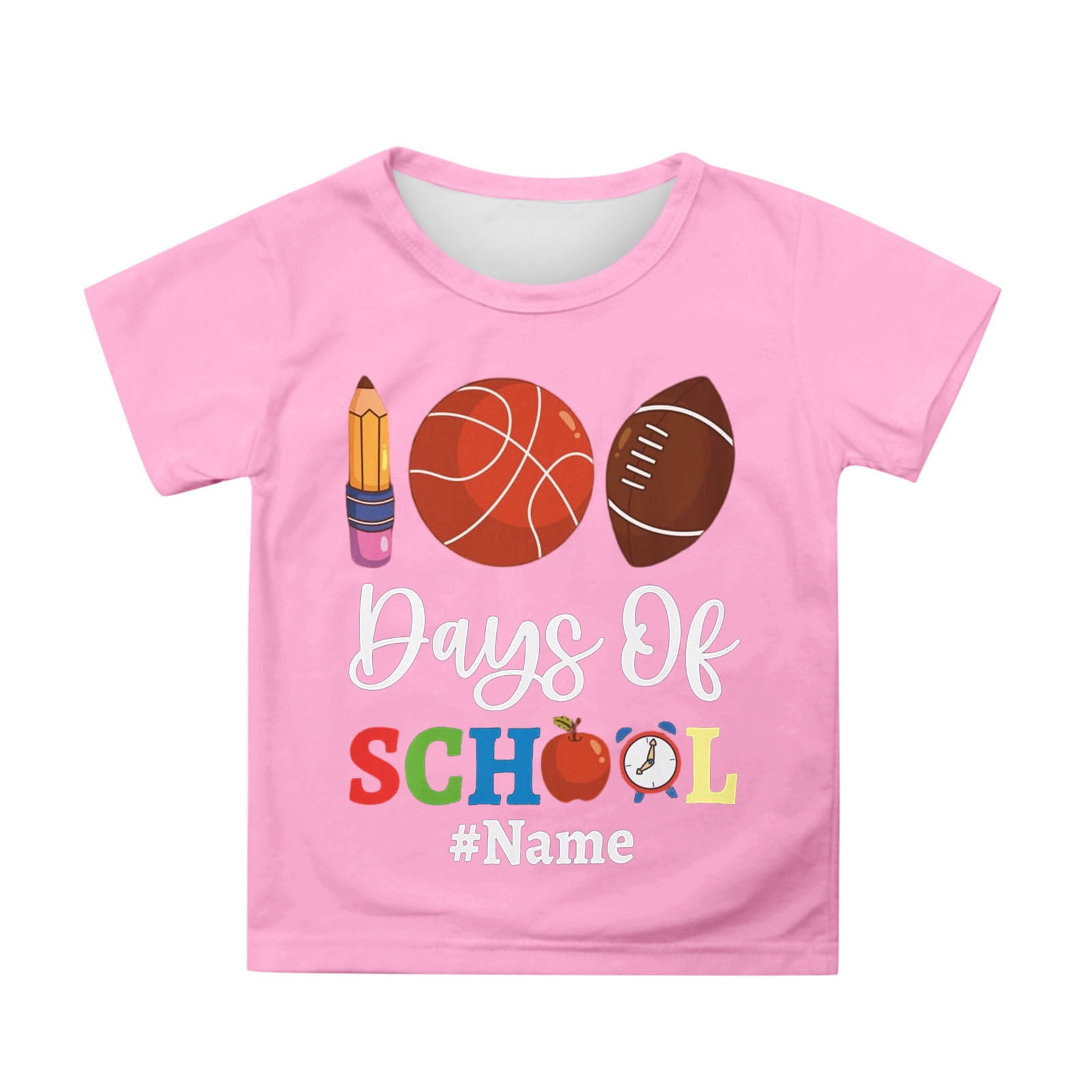 Adeawade Toddler Boys Tops Short Sleeve Tee Round Neck Back To School ...