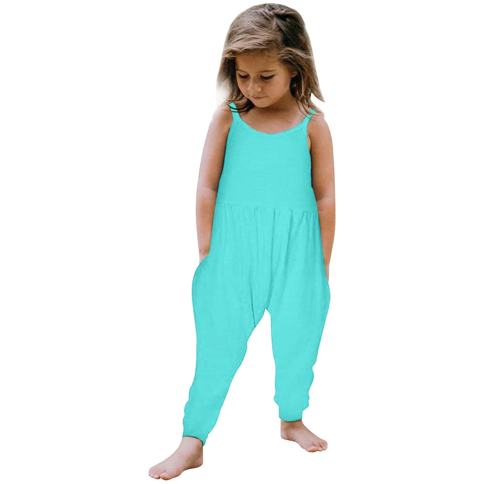 Adeawade Toddler Girls Summer Onesie 5-6 Years Round Neck Toddler Girls ...
