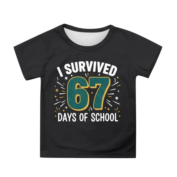 Adeawade Toddler Tops For Boy Crewneck Tee Short Sleeve Blouse Letter ...