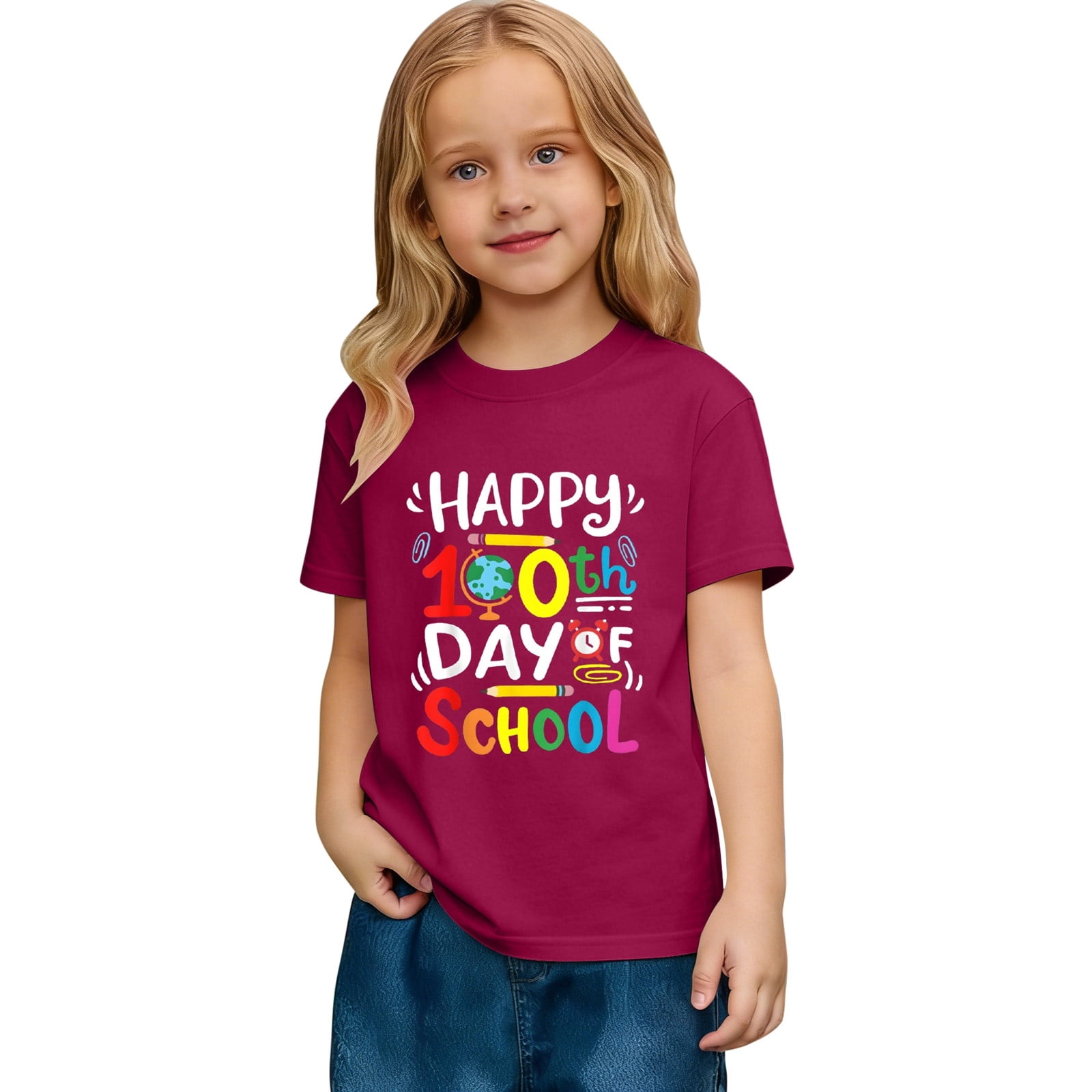 Adeawade Toddler Tops For Boy Round Neck Tee Short Sleeve Blouse Solid ...
