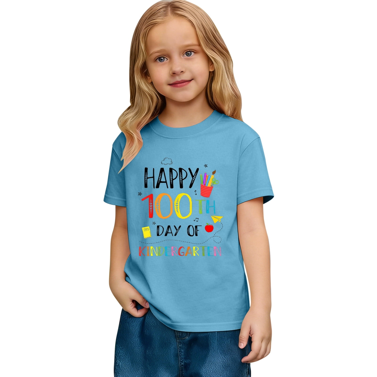 Adeawade Toddler Tops For Boy Short Sleeve Tee Crewneck Blouse Solid ...