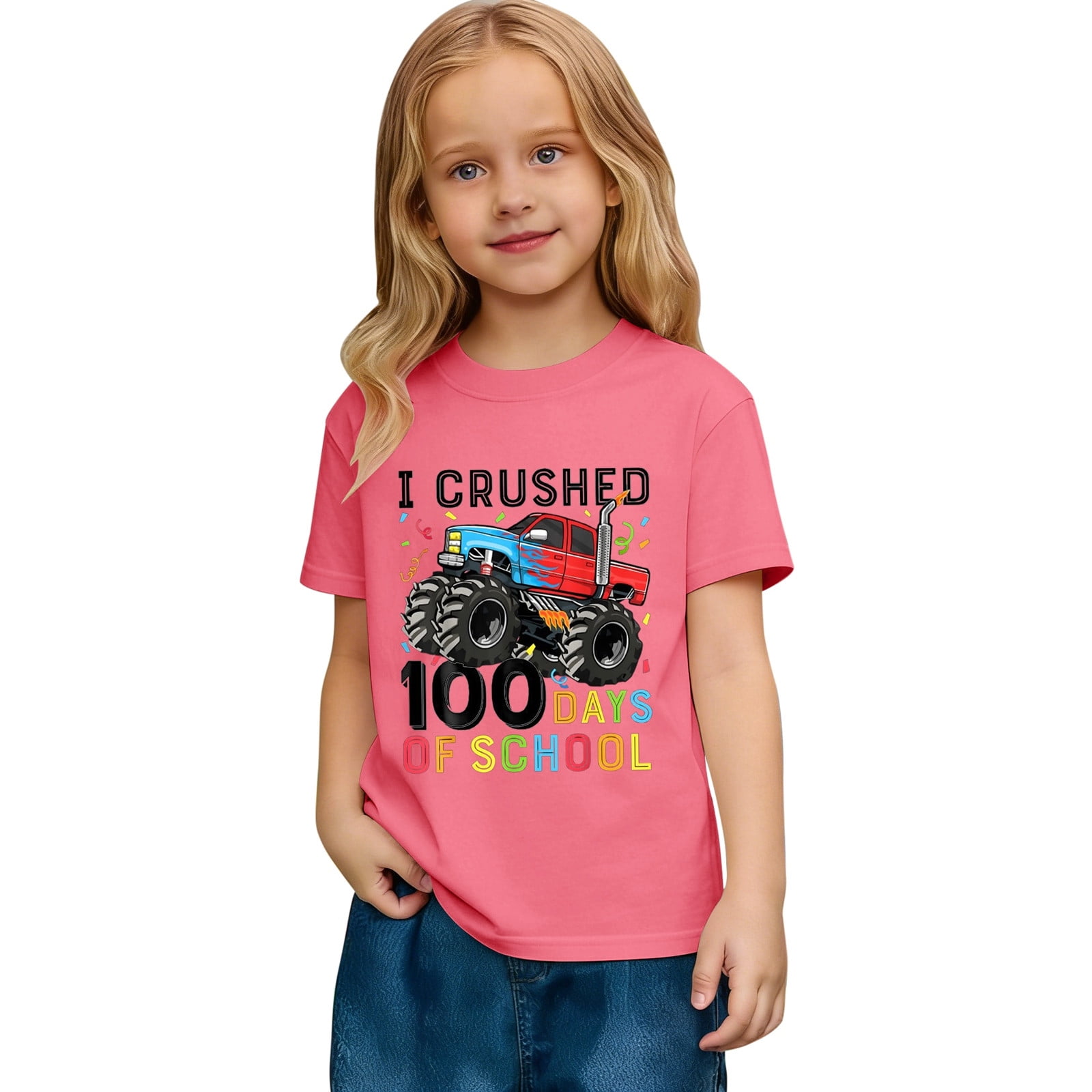 Adeawade Toddler Tops For Boys Crewneck Blouse Short Sleeve Tee Cartoon Prints T Shirts Relax ...