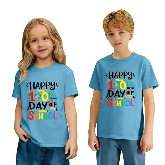 Adeawade Tops For Boy Short Sleeve T Shirts Crewneck Tee Graphic Print ...