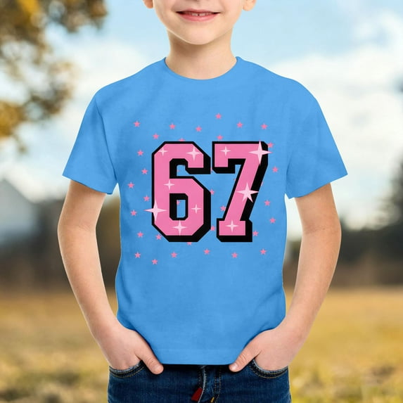 Adeawade Tops For Boy Short Sleeve Tee Graphic Blouse Shirt Ice Print ...