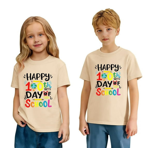 Adeawade Tops For Boys Short Sleeve T Shirts Crewneck Tee Graphic Print ...