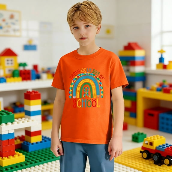 Adeawade Tops For Boys Short Sleeve Tee Floral Print Blouse Shirt ...