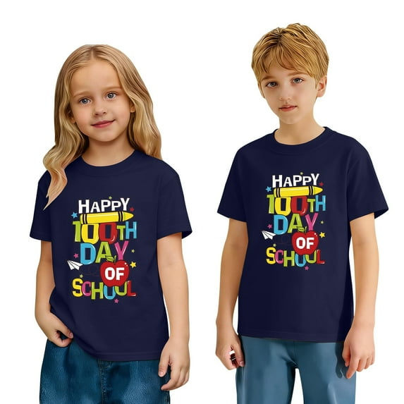 Adeawade Tops For Boys Short Sleeve Tee Graphic Print Blouses Shirt For ...