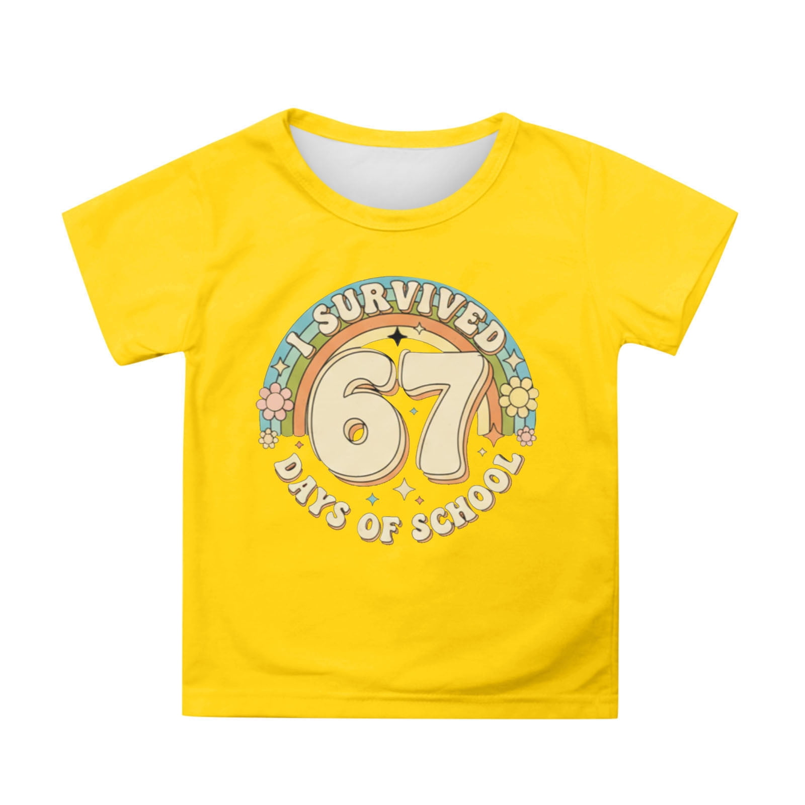 Adeawade Tops For Boy Child Back To School Short Sleeve Tee Round Neck ...