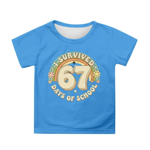 Adeawade Tops For Boy Child Back To School Short Sleeve Tee Round Neck ...