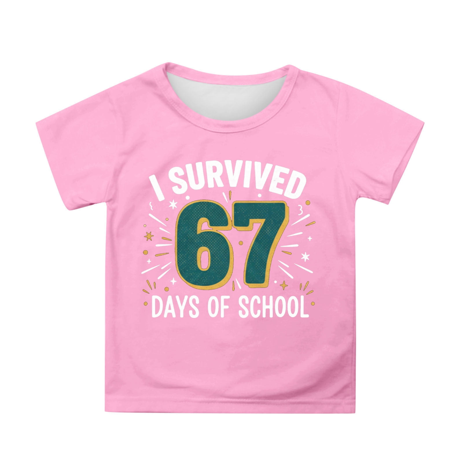 Adeawade Tops For Boy Child Crewneck Tee Short Sleeve Blouse Letter ...