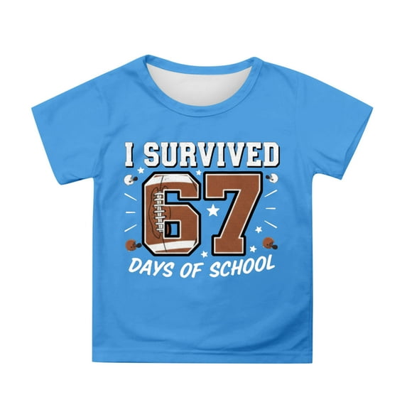 Adeawade Tops For Boy Child Round Neck Blouse Short Sleeve Tee Back To ...