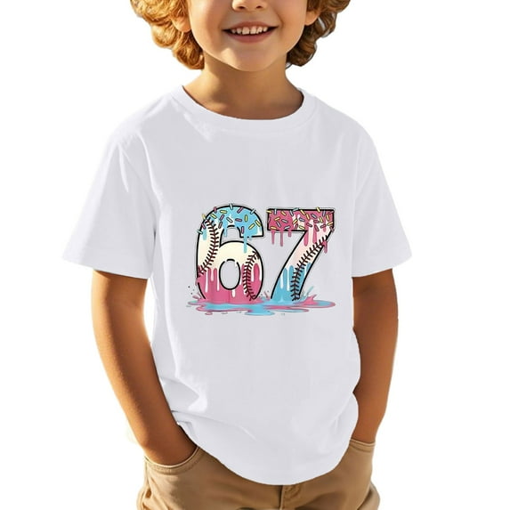 Adeawade Tops For Boy Child Short Sleeve Tee O Neck Blouse Cartoon ...