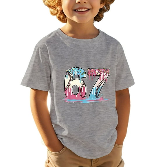 Adeawade Tops For Boy Child Short Sleeve Tee O Neck Blouse Cartoon ...