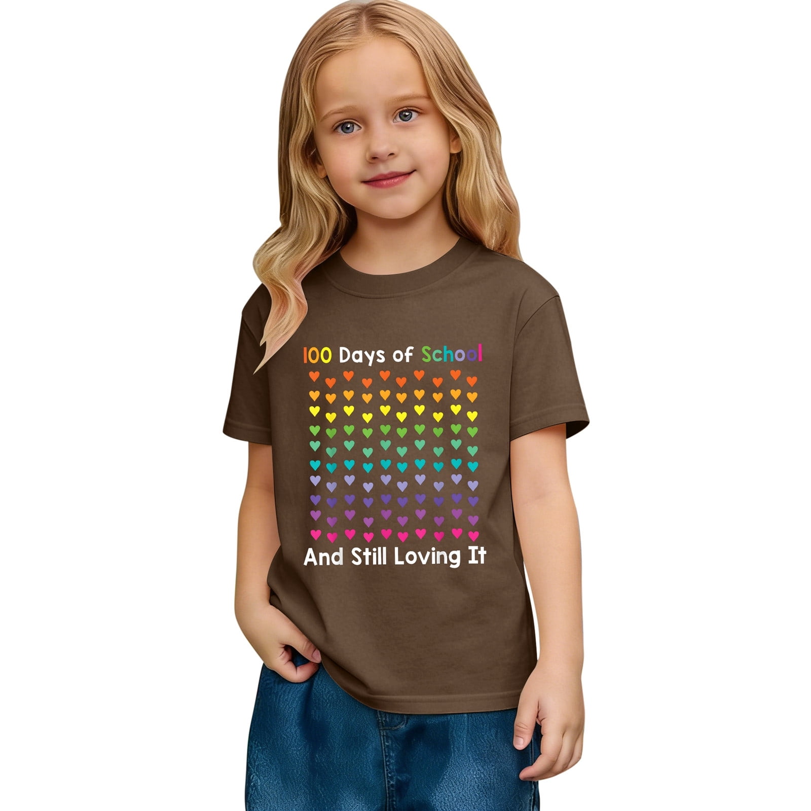 Adeawade Tops For Boy Child Short Sleeve Tee Round Neck Blouse Cartoon ...