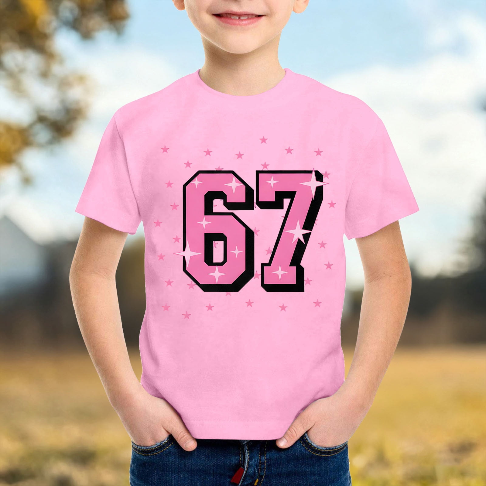 Adeawade Tops For Boys Short Sleeve Tee Graphic Blouse Shirt Ice Print ...