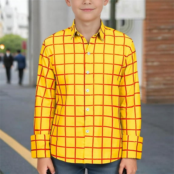 Adeawade Tops For Girl Long Sleeve Plaid Shirt Button Down Loose Shirts ...