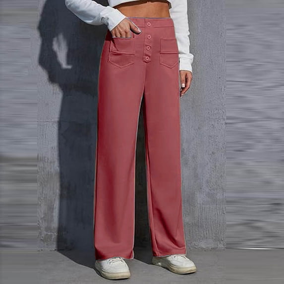 Adeawade Trousers Pants For Women High Waist Trousers Straight Leg ...
