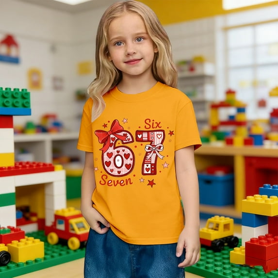 Adeawade Valentine'S Day Girl T Shirts Cartoon Graphic Top Round Neck ...