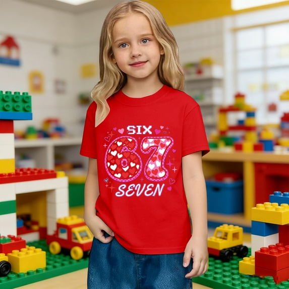 Adeawade Valentine'S Day Girls T Shirts Short Sleeve Top With Graphic ...