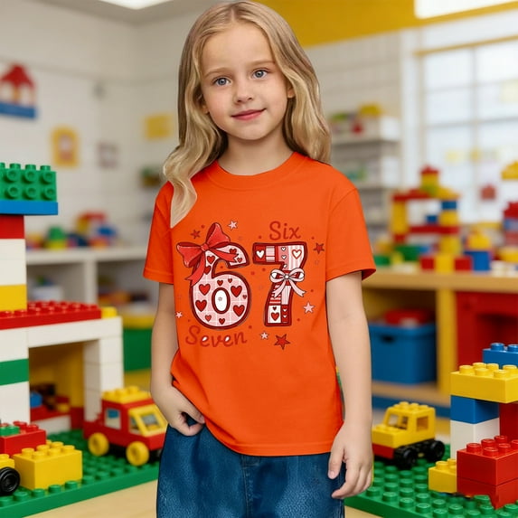 Adeawade Valentine'S Day T Shirts For Girls Cartoon Graphic Top Round ...