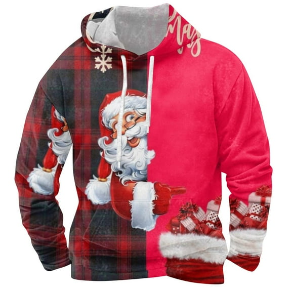 Adeawade Vintage Men Christmas Sweatshirt Long Sleeve Tops Men'S ...
